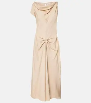 Victoria Beckham Deconstructed Gathered Midi Dress