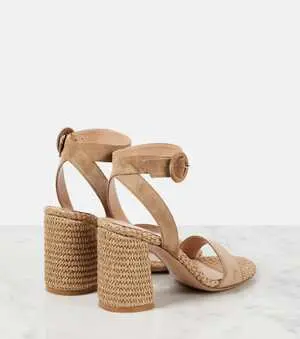 GIANVITO ROSSI 85 Suede Espadrille Sandals