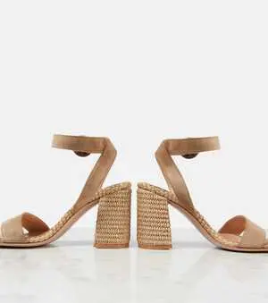 GIANVITO ROSSI 85 Suede Espadrille Sandals