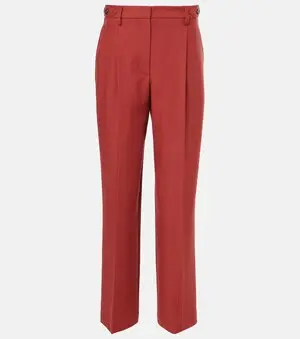 Brunello Cucinelli High-rise Virgin Wool Twill Straight Pants
