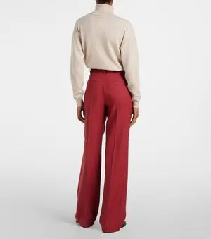 Brunello Cucinelli High-rise Virgin Wool Twill Straight Pants