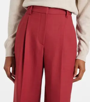 Brunello Cucinelli High-rise Virgin Wool Twill Straight Pants