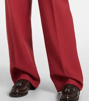 Brunello Cucinelli High-rise Virgin Wool Twill Straight Pants