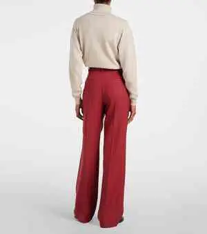 Brunello Cucinelli High-rise Virgin Wool Twill Straight Pants