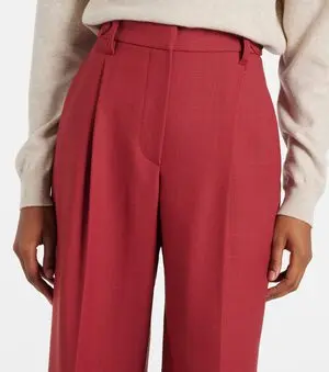 Brunello Cucinelli High-rise Virgin Wool Twill Straight Pants
