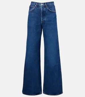 AGOLDE Dame Jean High-rise Wide-leg Jeans - Blue
