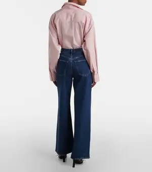 AGOLDE Dame Jean High-rise Wide-leg Jeans - Blue
