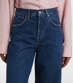 AGOLDE Dame Jean High-rise Wide-leg Jeans - Blue