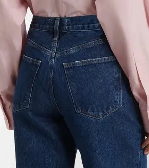 AGOLDE Dame Jean High-rise Wide-leg Jeans - Blue