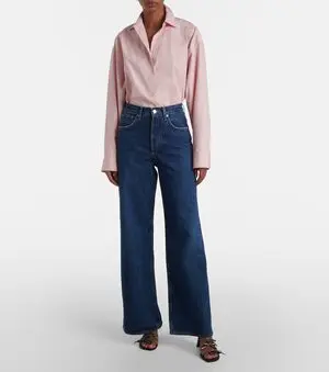AGOLDE Dame Jean High-rise Wide-leg Jeans - Blue