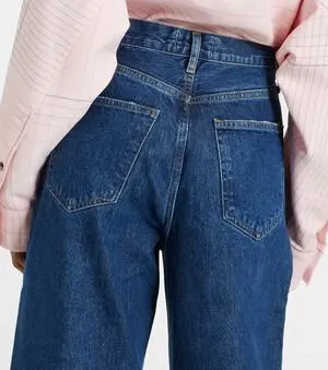 AGOLDE Dame Jean High-rise Wide-leg Jeans - Blue
