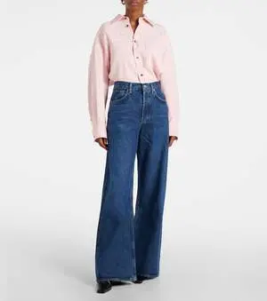 AGOLDE Dame Jean High-rise Wide-leg Jeans - Blue