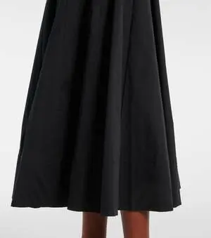 Staud Cotton Poplin Midi Dress - Black