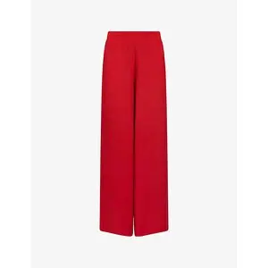 RO&ZO Wide-leg Crepe Trousers