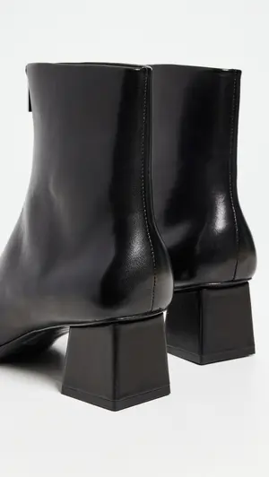 Simkhai Ryder Leather Zip Front Boots - Black