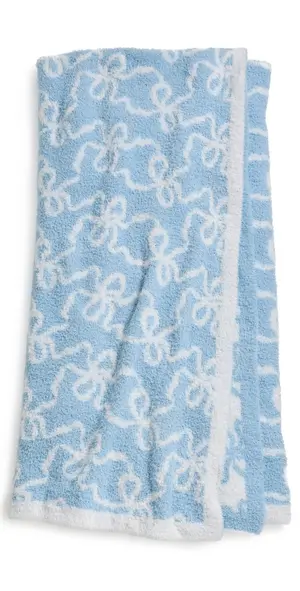 LoveShackFancy Teddy Bow Blanket - Blue Moon