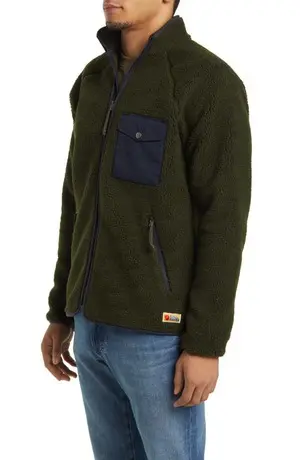 Fjallraven Vardag Pile Fleece Zip Jacket - Deep Forest