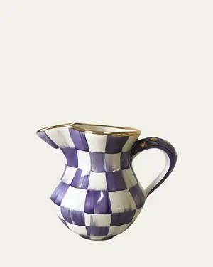 MACKENZIE-CHILDS Violet Check Ceramic Creamer - One-color
