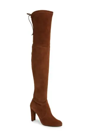 STUART WEITZMAN 'highland' Over The Knee Boot Walnut Suede