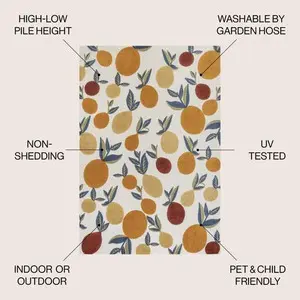JONATHAN Y Limone Bold Lemon High-low Indoor/outdoor Area Rug
