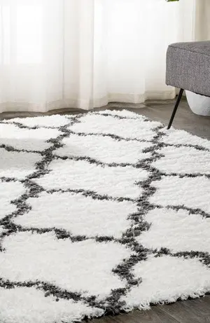 JONATHAN Y Marrakesh Shag Trellis Area Rug