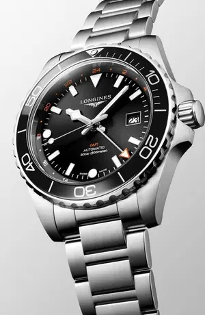 LONGINES Hydroconquest Gmt Automatic Bracelet Watch - Black