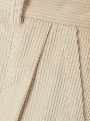 Brunello Cucinelli Cotton-corduroy Trousers - Ecru
