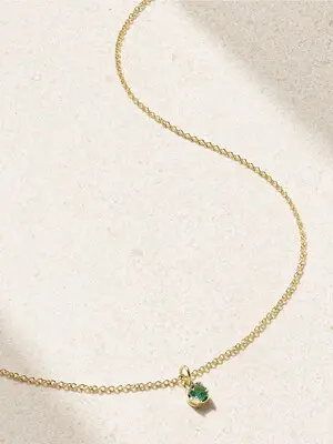 JENNIFER MEYER 18-karat Emerald Chain Necklace - Gold