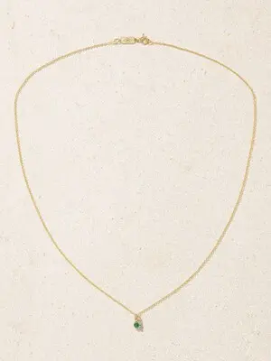 JENNIFER MEYER 18-karat Emerald Chain Necklace