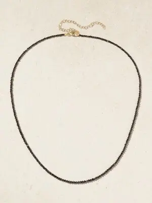 Jia Jia Gold Diamond Chain Necklace - Black