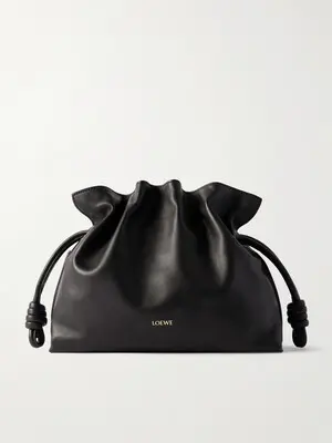Loewe Flamenco Leather Clutch - Black