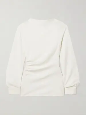Proenza Schouler Alexis Gathered Crepe Top