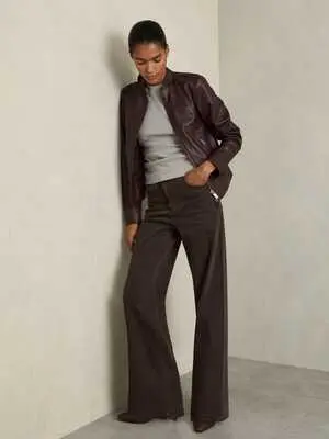 REISS Millie Leather Ankle Boots