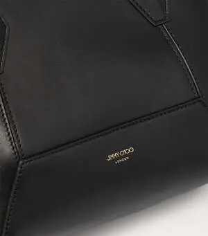 JIMMY CHOO Diamond Small Leather Tote - Black