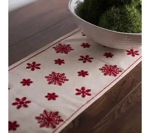 VICKERMAN 12' X 60' Let It Snow Table Runner