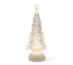 GLITZHOME 18.5'h Led Color Rotating Led Christm As Table Tree
