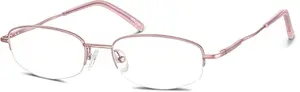 Zenni Oval Eyeglasses With Stainless Steel Frame Pink