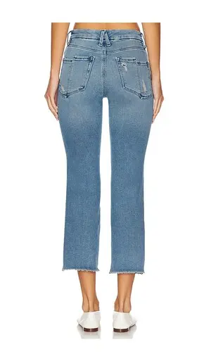 Good American Petite Straight Split Pockets Jeans