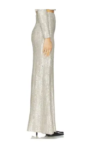 L'Agence Sequin Zeta Long Skirt