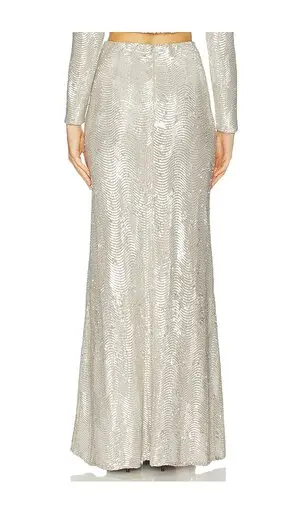 L'Agence Sequin Zeta Long Skirt