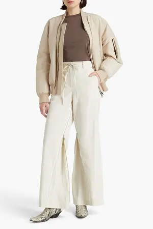 Helmut Lang Cotton-blend Twill Wide-leg Pants