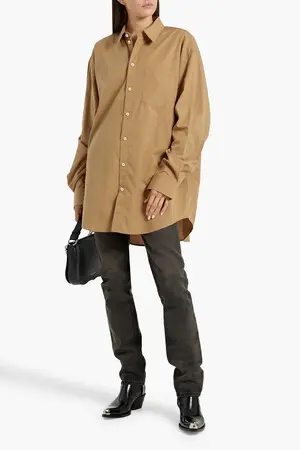 Helmut Lang Cotton-poplin Shirt - Camel