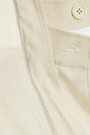 Helmut Lang Layered Silk And Satin-twill Bomber Jacket - Ivory