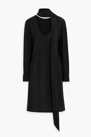 Helmut Lang Silk Crepe De Chine Dress - Black