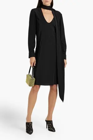 Helmut Lang Silk Crepe De Chine Dress - Black