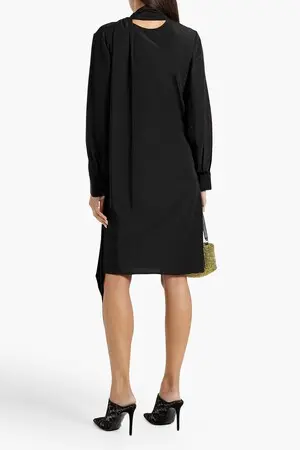 Helmut Lang Silk Crepe De Chine Dress - Black