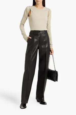 Helmut Lang Cutout Cotton-blend Jersey Top