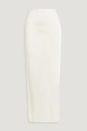 Helmut Lang Satin-jersey Maxi Skirt - Ivory