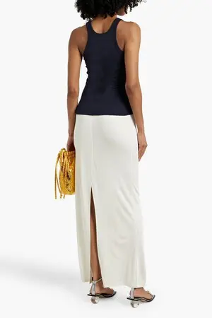 Helmut Lang Satin-jersey Maxi Skirt - Ivory