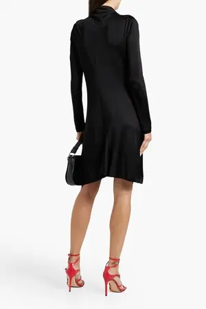 Helmut Lang Draped Stretch-satin Dress